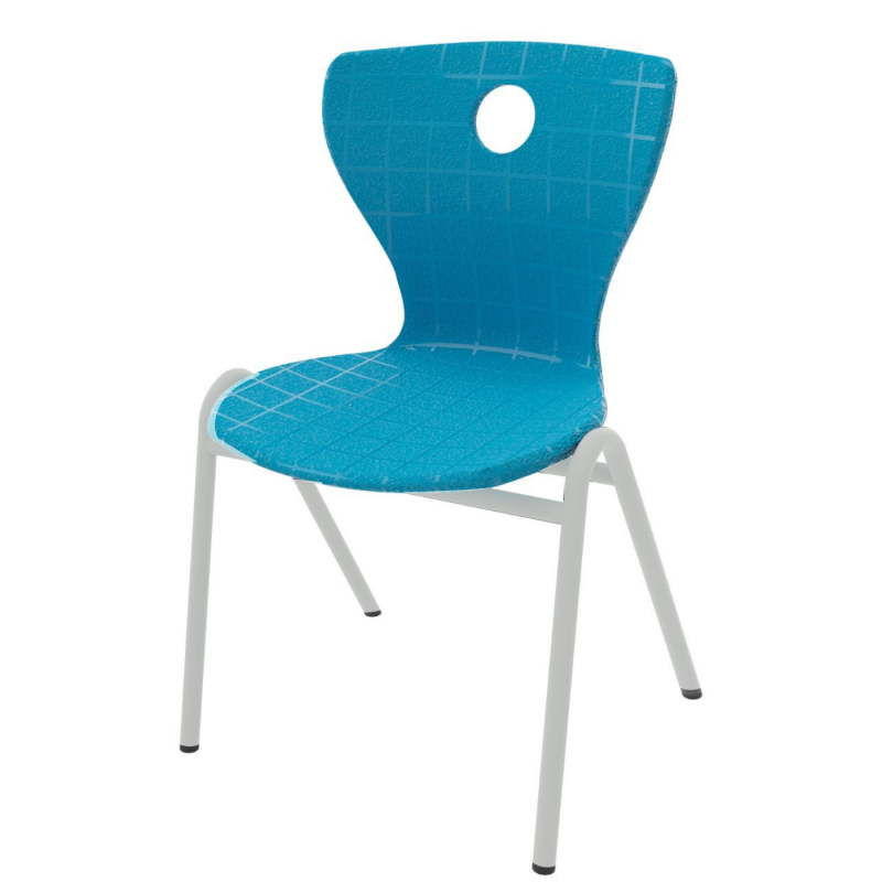 Училищен стол с пластмасов моноблок